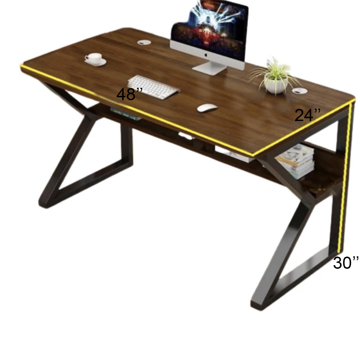 Office Table Desktop Table With Book Shelf Office Desk Book Shelf ...