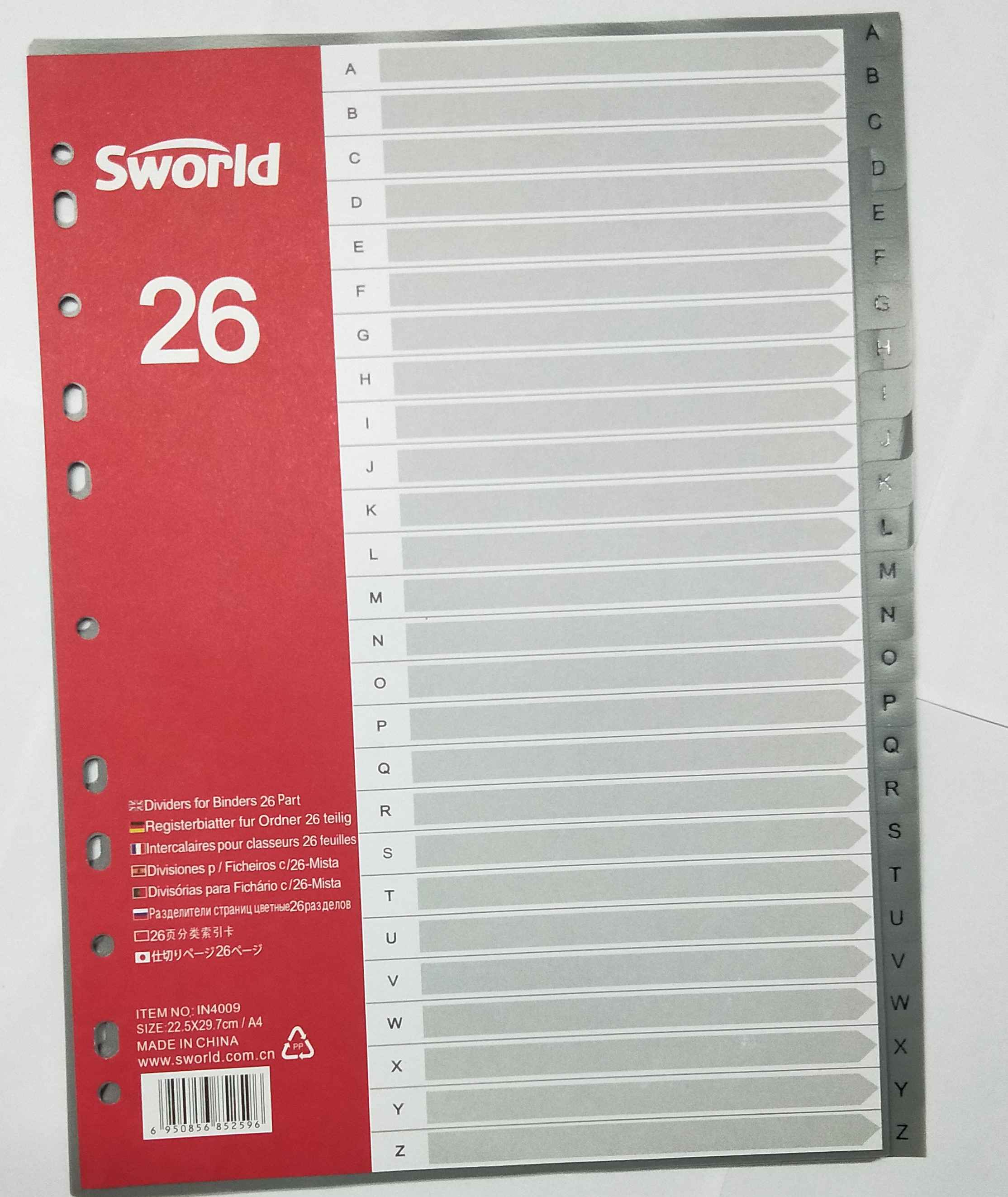 Office file Separators 10, 20, 26 and 31 Plastic Dividers 6 different ...