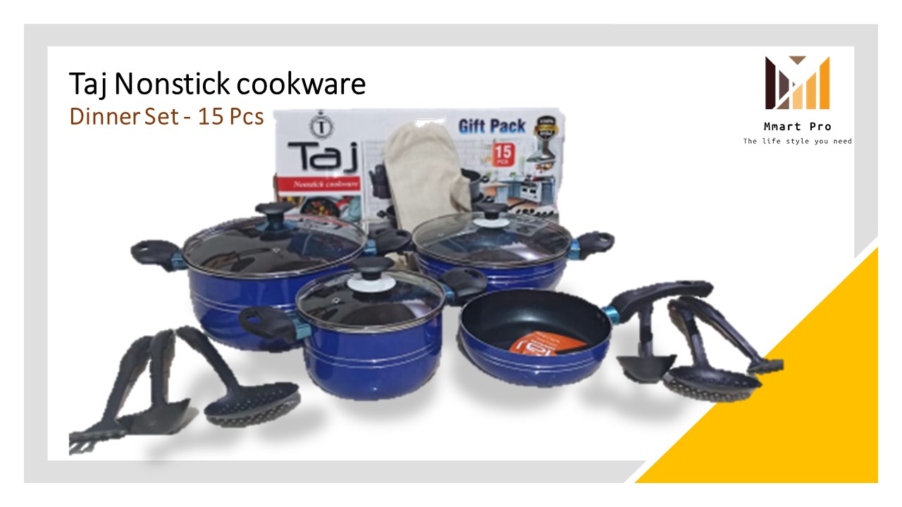 Taj Non Stick Cookware Set - 15 Pcs | Daraz.pk