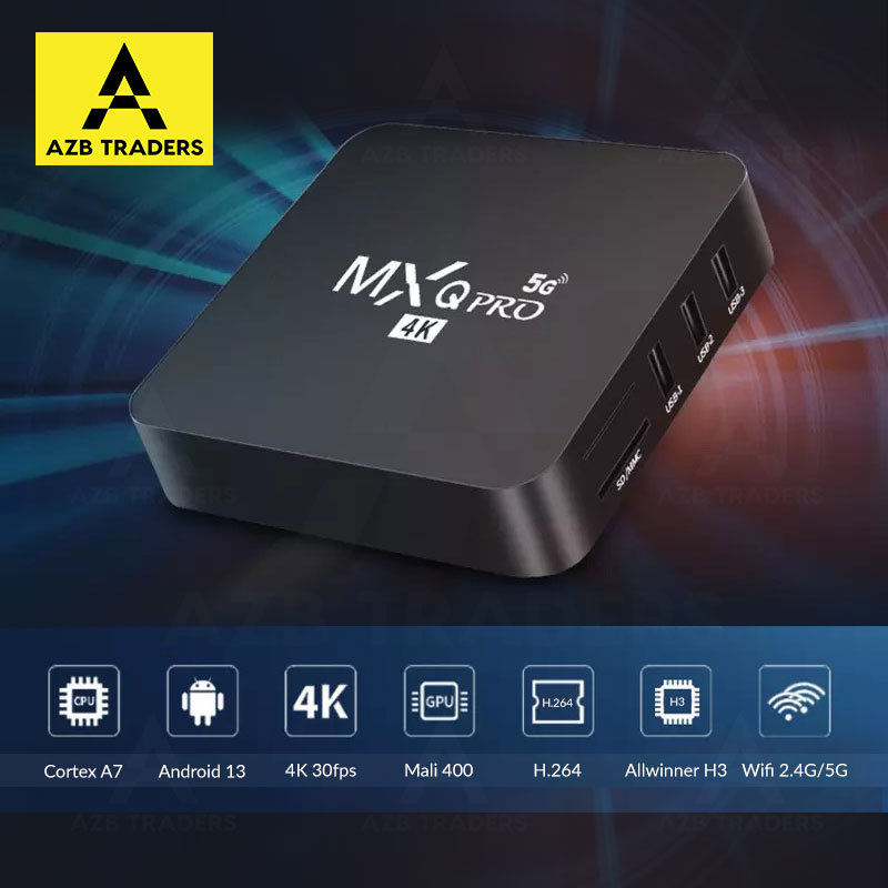 MXQ Pro 5G - 4GB+64GB - Android 13 - 4K - Smart Android Tv Box | Daraz.pk