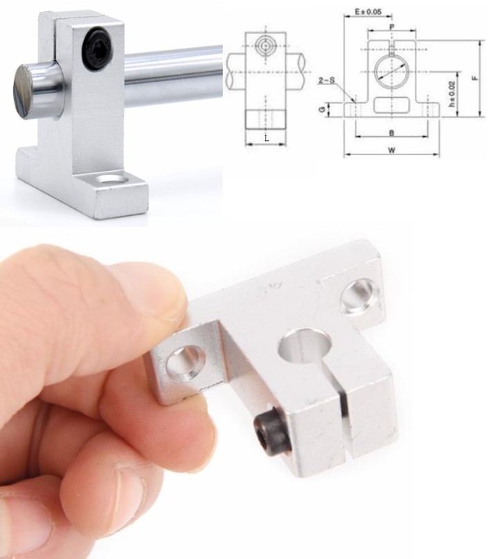 SK8 SH8A 8mm Linear Rail Shaft Support XYZ Table 3D printer CNC Mount ...
