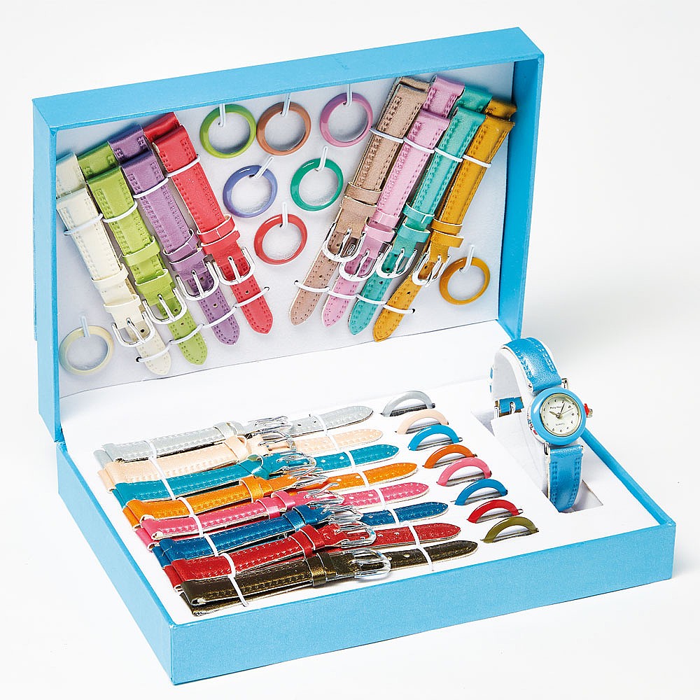 16 changeable straps premium interchangeable ladies watch box set ...