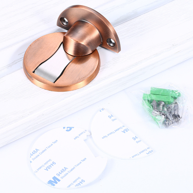 Magnetic Door Stopper 304 Stainless Steel Door Stops Hidden Door Holders Catch Floor Nail-free ...