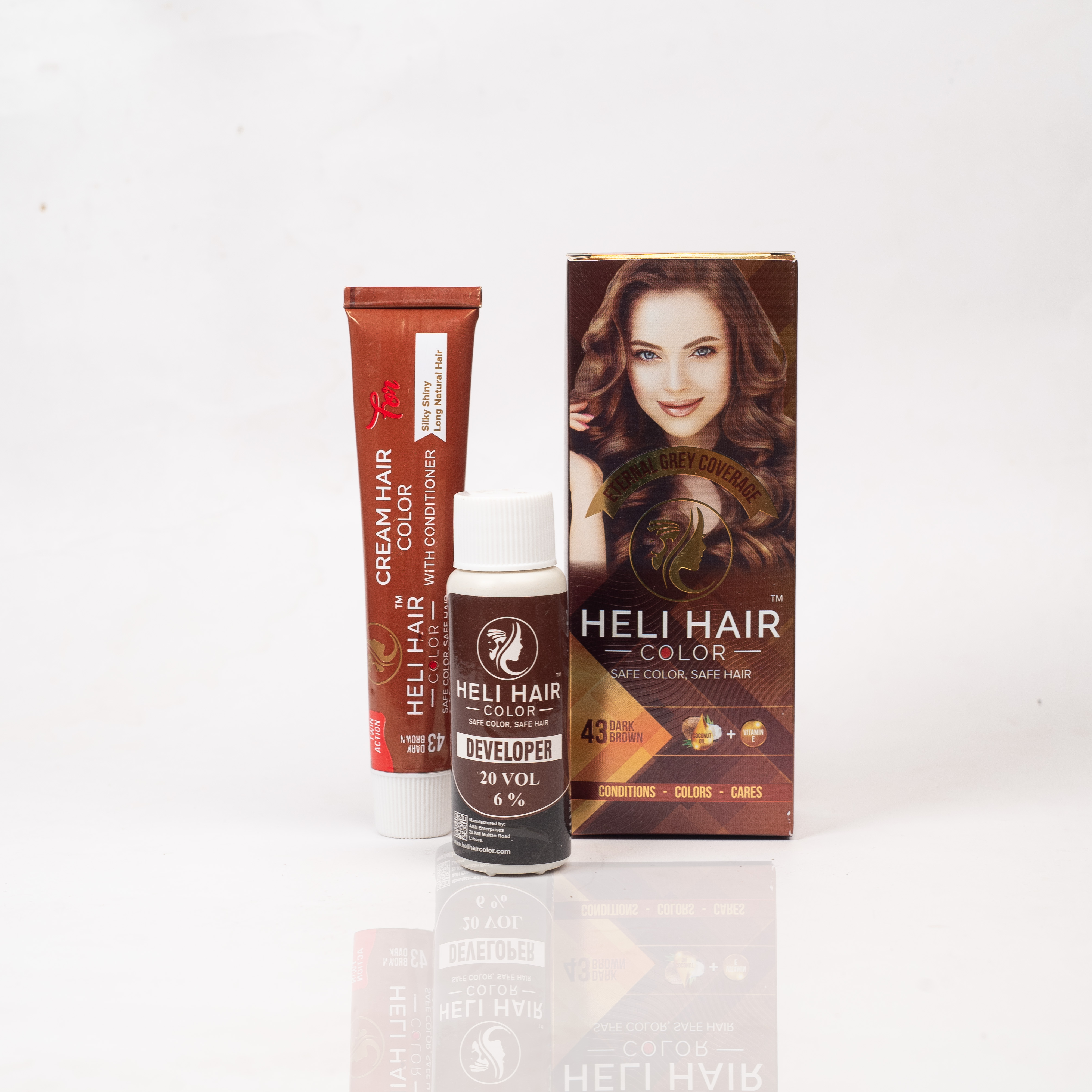 Hair Color Tube 43 (Brown hair color ) HELI | Daraz.pk