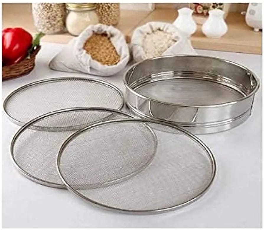 Steel Atta Channi, For Kitchen, 4pic | Daraz.pk