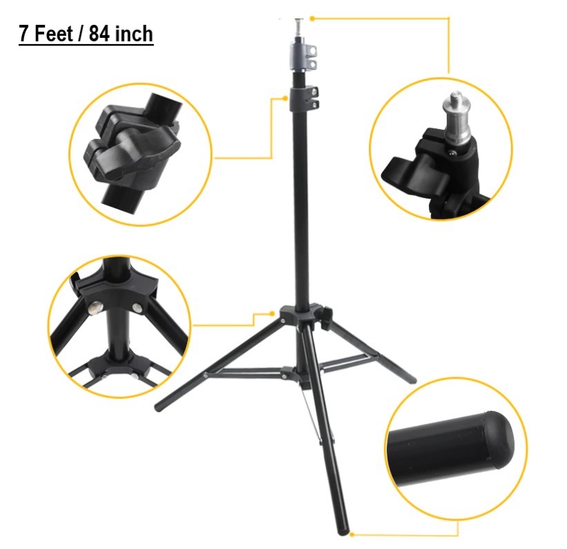 7 Feet Tripod Aluminum Compact Light Stand with holder Thread Used with ...