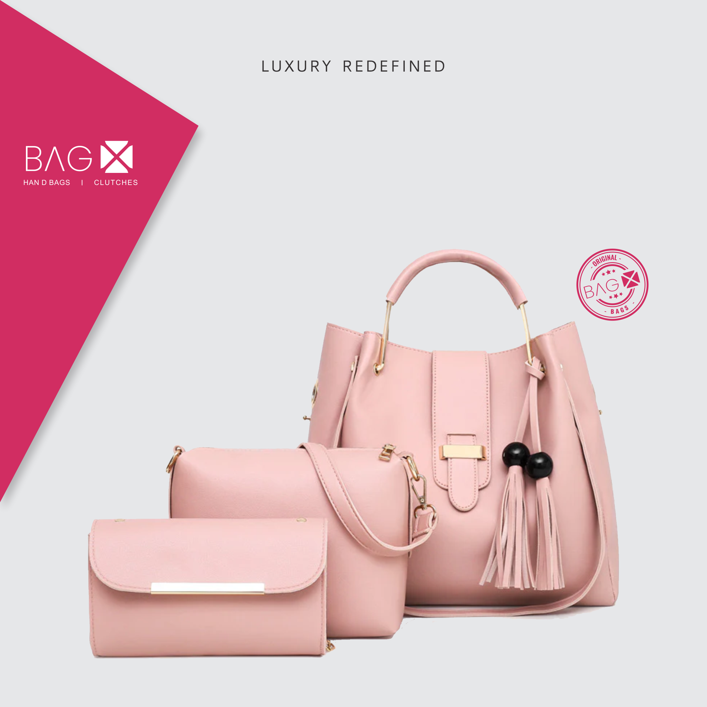 Bag X Luxury 3Pcs Hand bags for Woman and girls | Daraz.pk