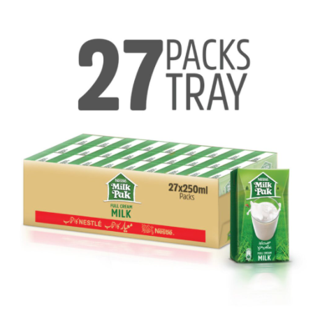 Nestle Milkpak Full Cream Milk, 250ml, 27 Piece Carton | Daraz.pk