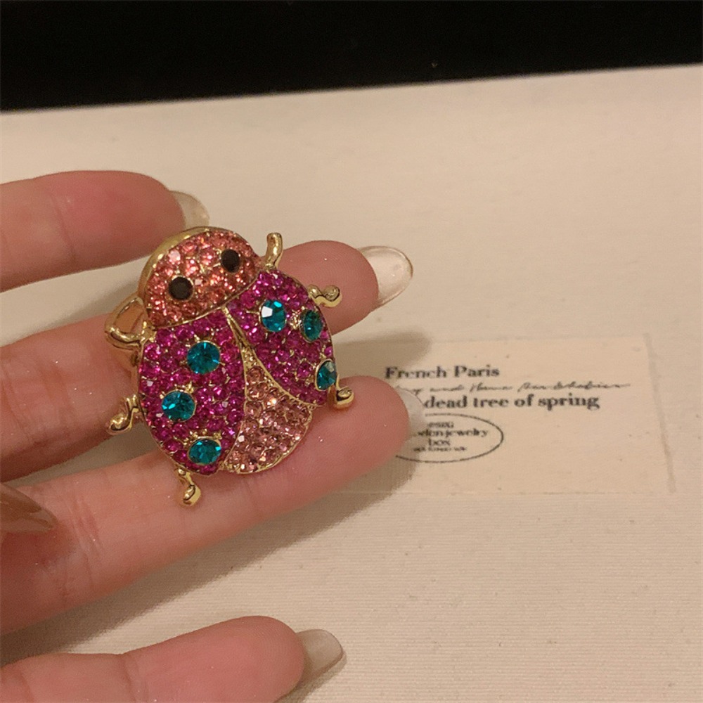 Unique Strawberry Drip Oil Ring Lemon Dripping Oil Painting Ring Cherry ...