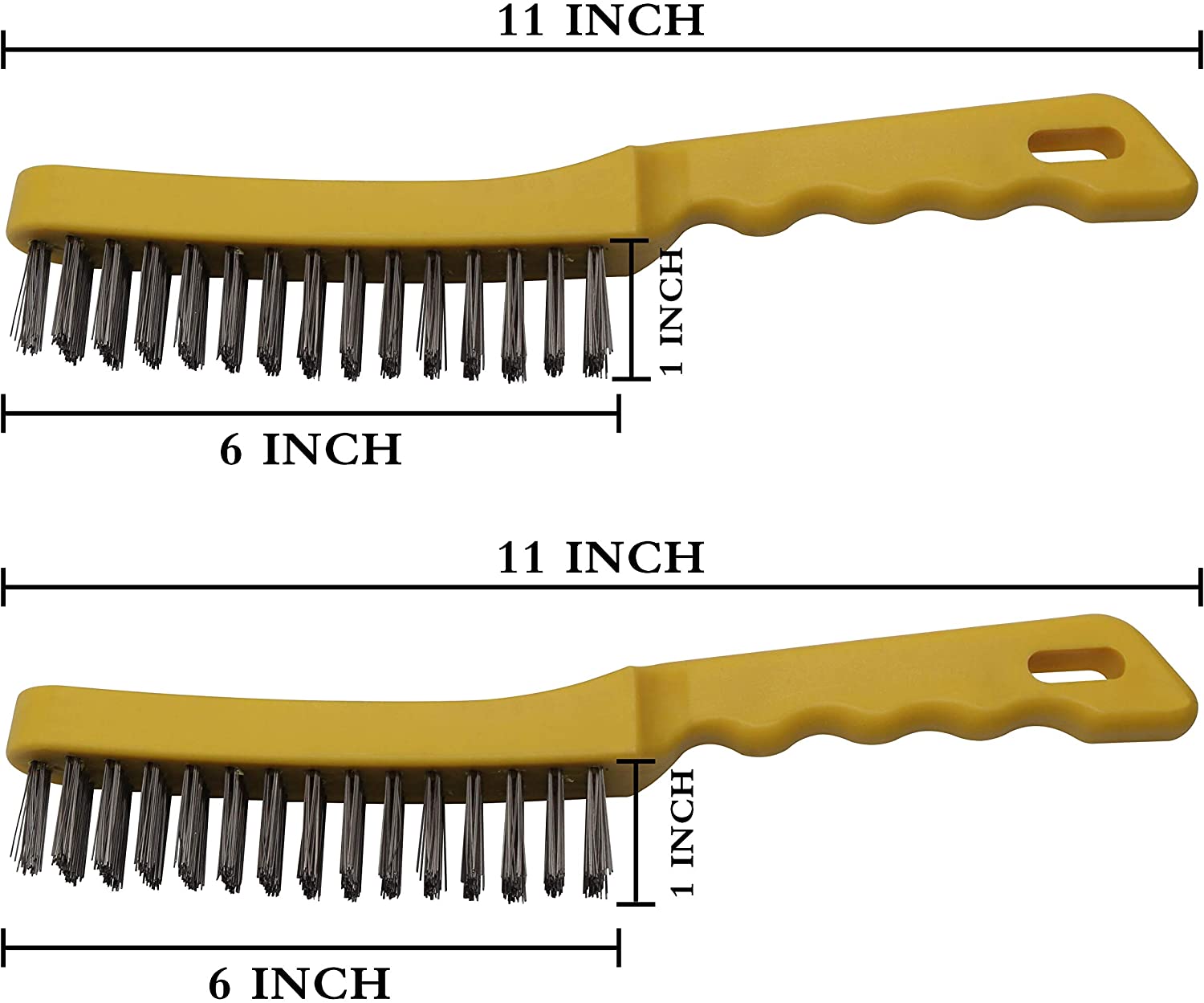Wire Scratch Brush , Heavy Duty Stainless Steel 11 Inch with Plastic ...
