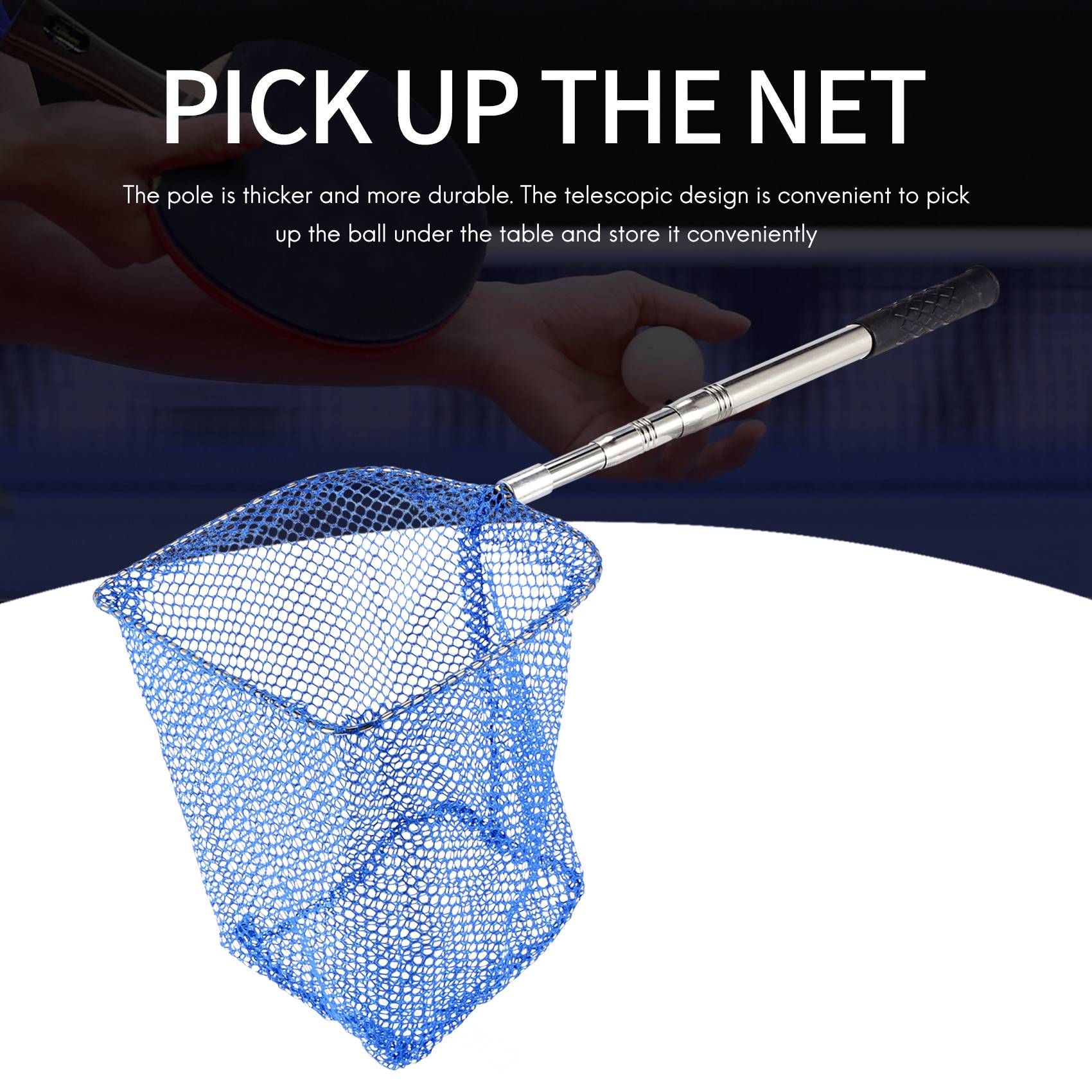 Portable Telescopic Scoop Net Table Tennis Ball Picker Net for Ball ...