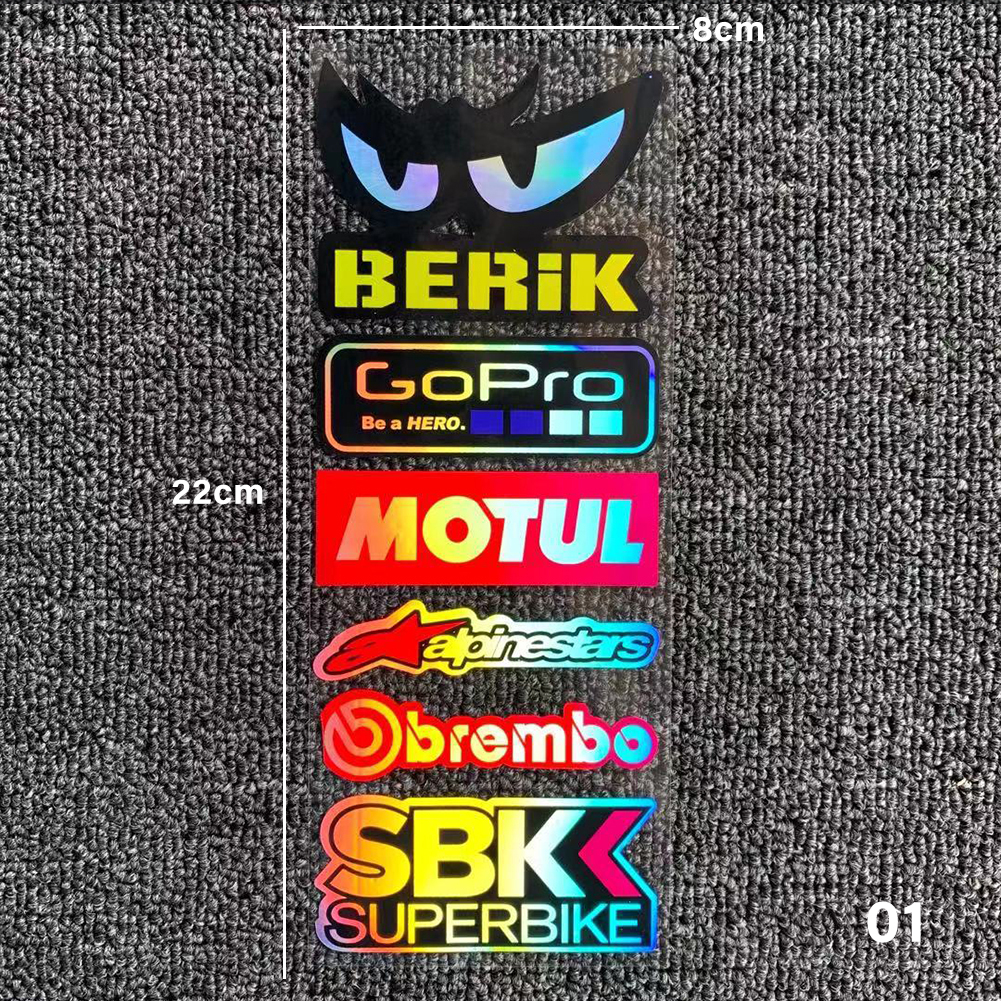 FG Laser Rainbow Car Stickers Motorcycle Side Strip Fender Body Bike ...