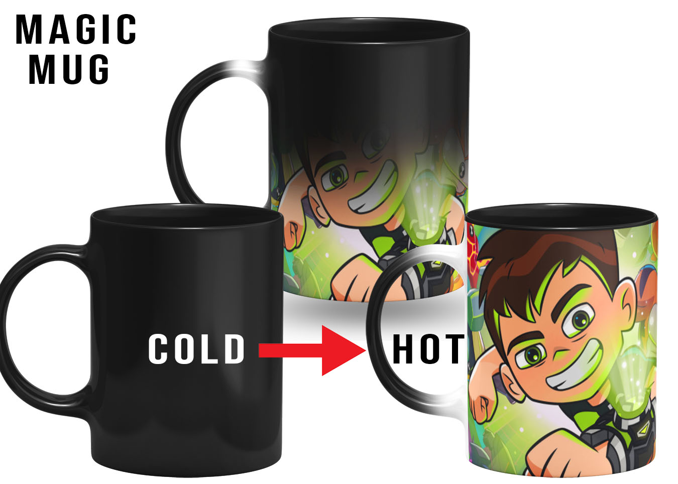 Amazing Ben Ten Cartoon Coffee Magic Mugs 330Ml | Daraz.pk