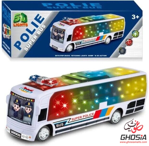 Musical Toy Car Bus With Siren And 5D Light Bus Toy Bus Bump & Go Car ...