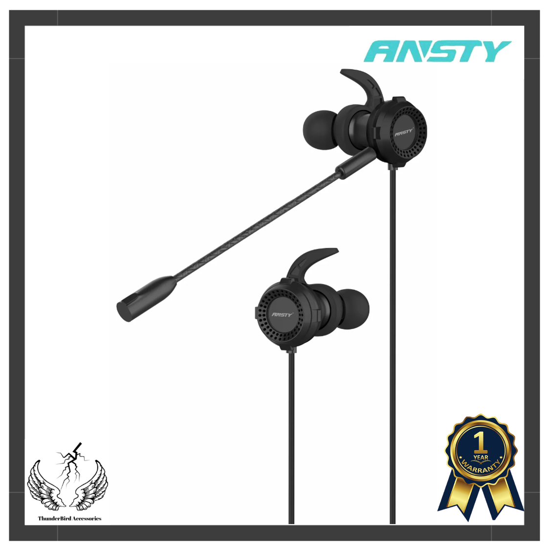 Ansty E-013 In-Ear Earphones with Volume Control and 3.5mm Audio Plug | 1.2m cable length | ABS ...