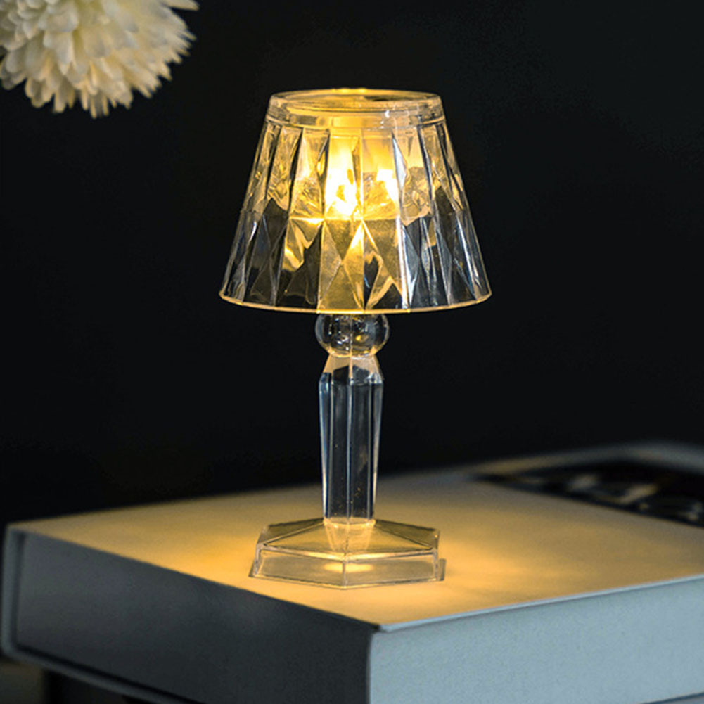 Mini LED Rose Diamond Crystal Lamp Bedside Light Night Lamp for Home ...