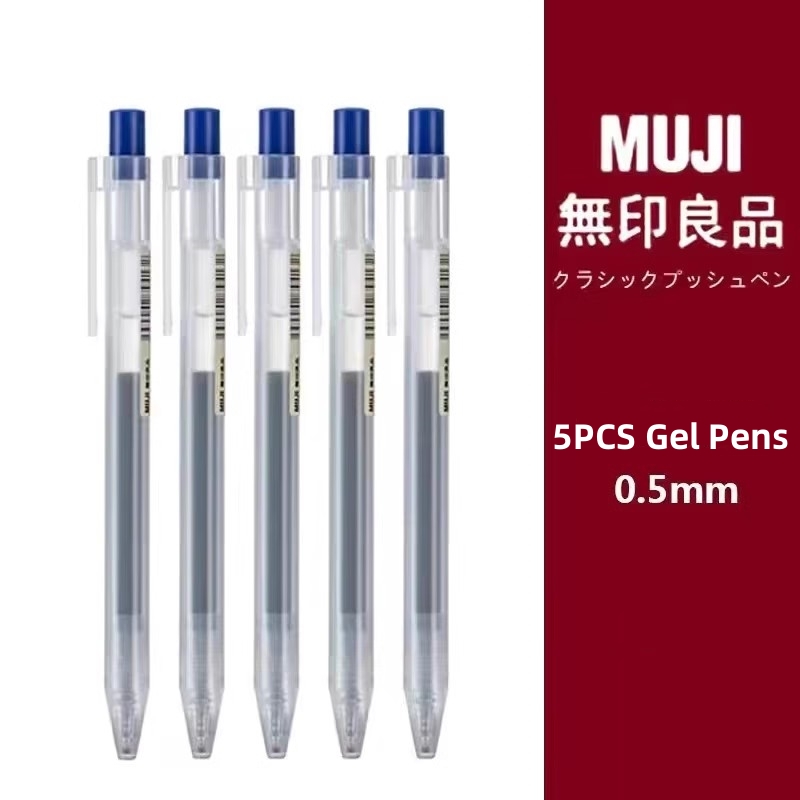 RHS Online MUJI 0.5mm Press Gel Pen Student Exam Office Pens Diary ...