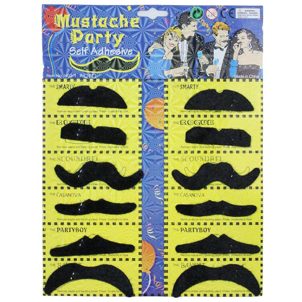 12 Costume Party Disguise Fake Mustache | Daraz.pk