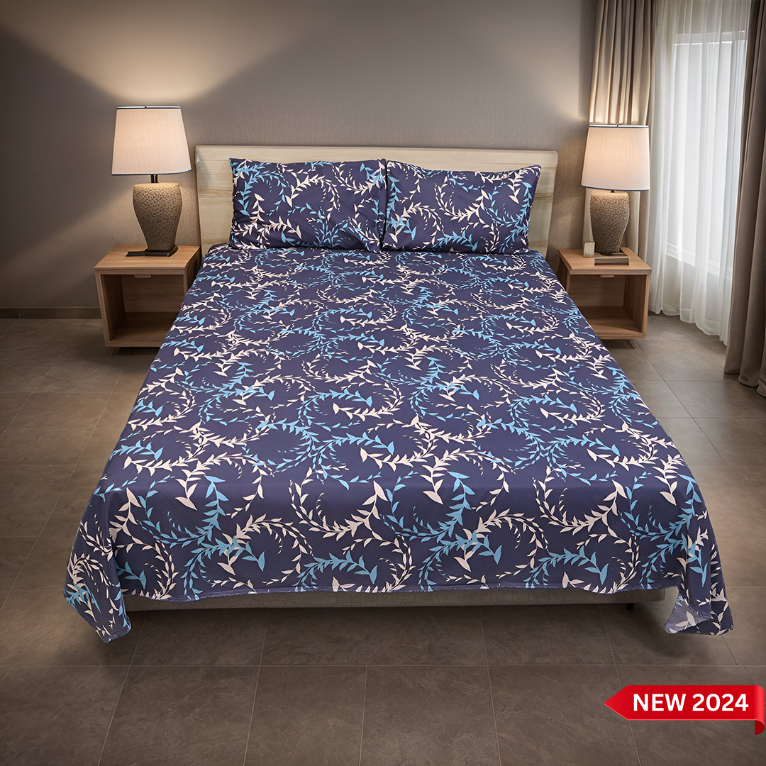 bed sheet king size - Printed Stitched King Size Bed Sheets with Two ...
