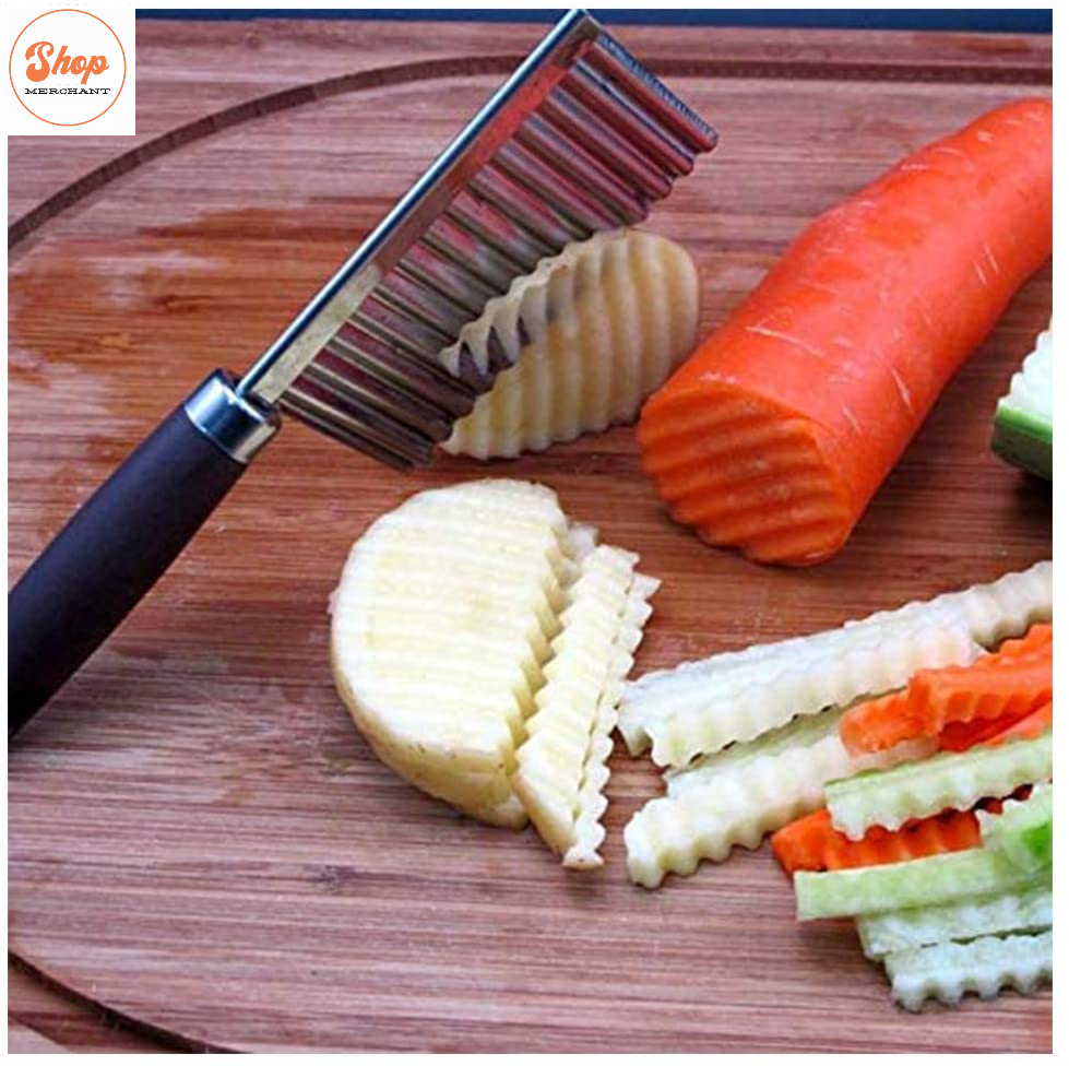 Multifunctional Crinkle Fries Knife With Handle Potato Slicer Wavy ...