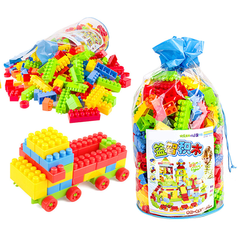 300 Pcs Interlocking Linking Stick Building Blocks Toy Set Creative ...