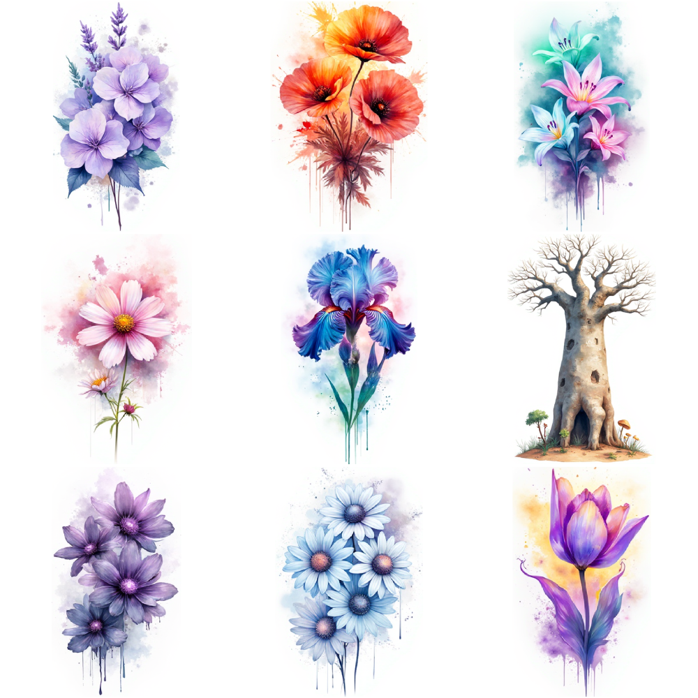 Realistic Skin Decals 3D Effect Tattoo Stickers Artistic Design ...