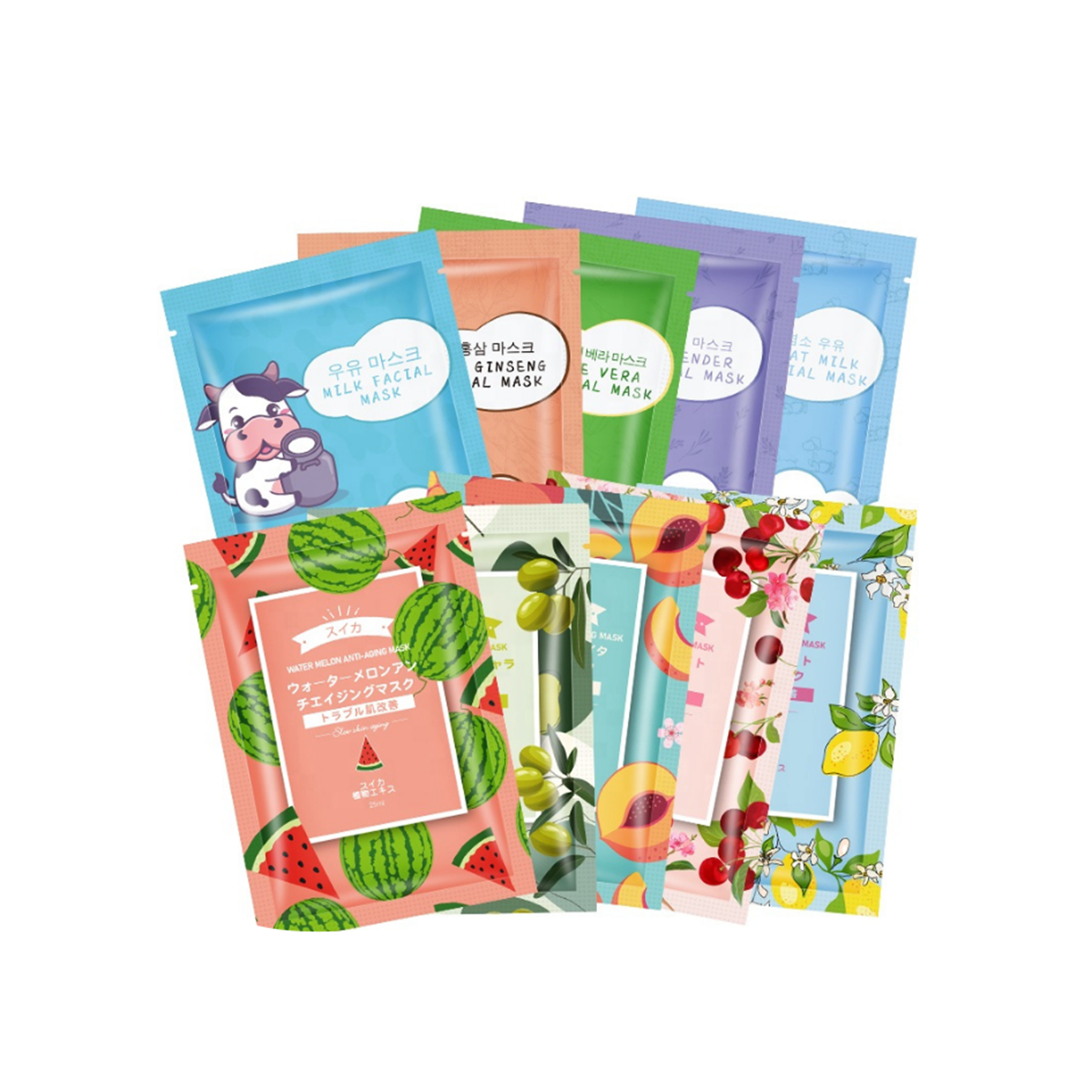 MOOYAM Face Sheet Mask, Pack of 10 sheet mask, Facial mask Pack, Face ...