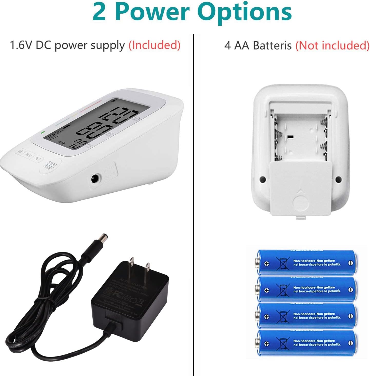 Blood Pressure Monitor Upper Arm Automatic Digital BP Monitor Large ...