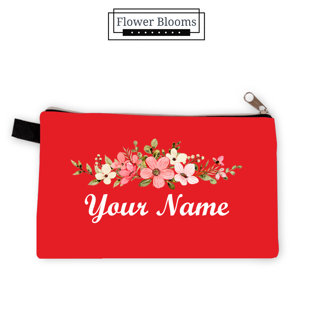 Your Name Customize Floral Pencil Pouch ( Washable & High Quality ...