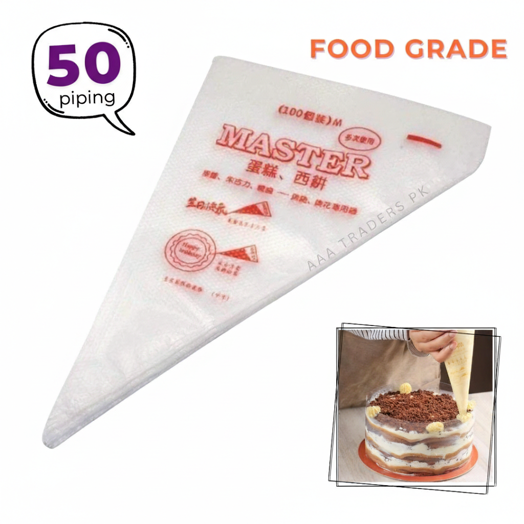 100\50 Premium Disposable Piping Bags for Cake Decoration – Piping Bags ...