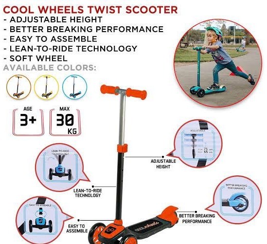Cool Wheels Twist Scooty for Kids | Foldable & Height Adjustable ...