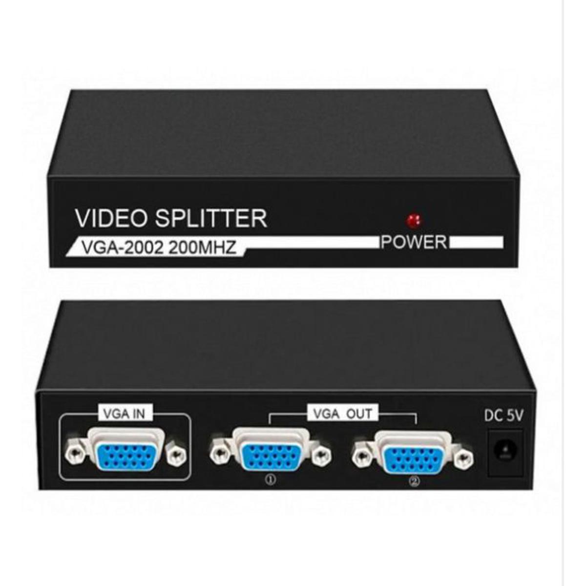 2 PORT VGA VIDEO SPLITTER POWER 200MHZ | Daraz.pk