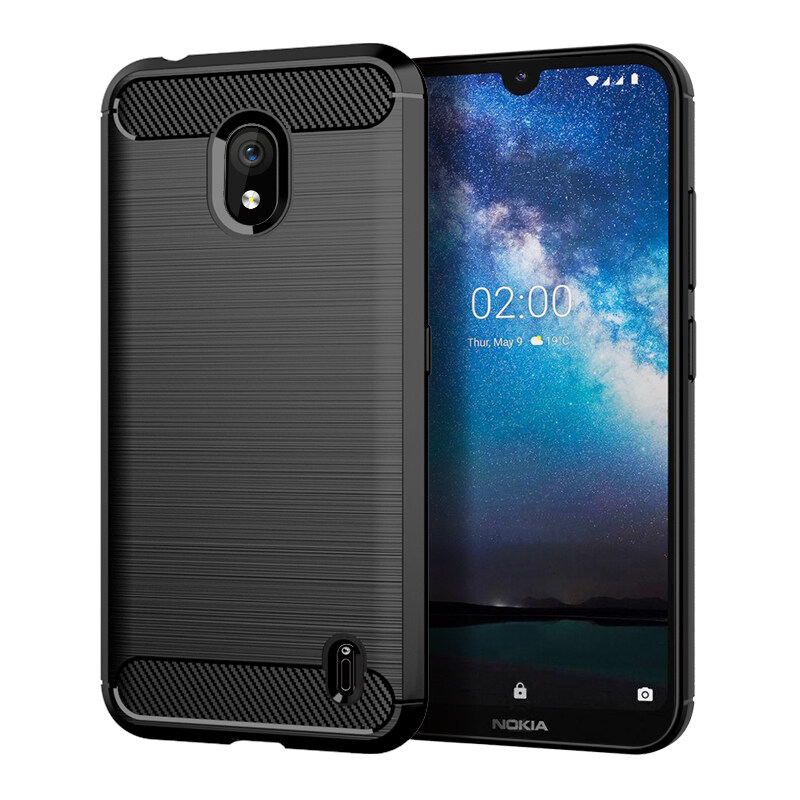 lthmy for Nokia 2.2 Case Carbon Fiber TPU Soft Silicone Back Cover ...
