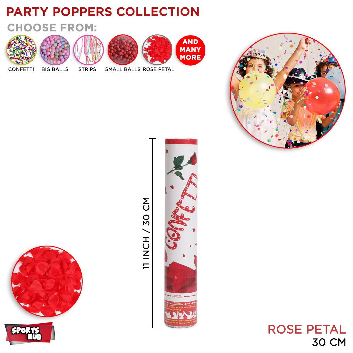 Party Supplies Confetti Party Poppers Birthday Celebrations Wedding ...