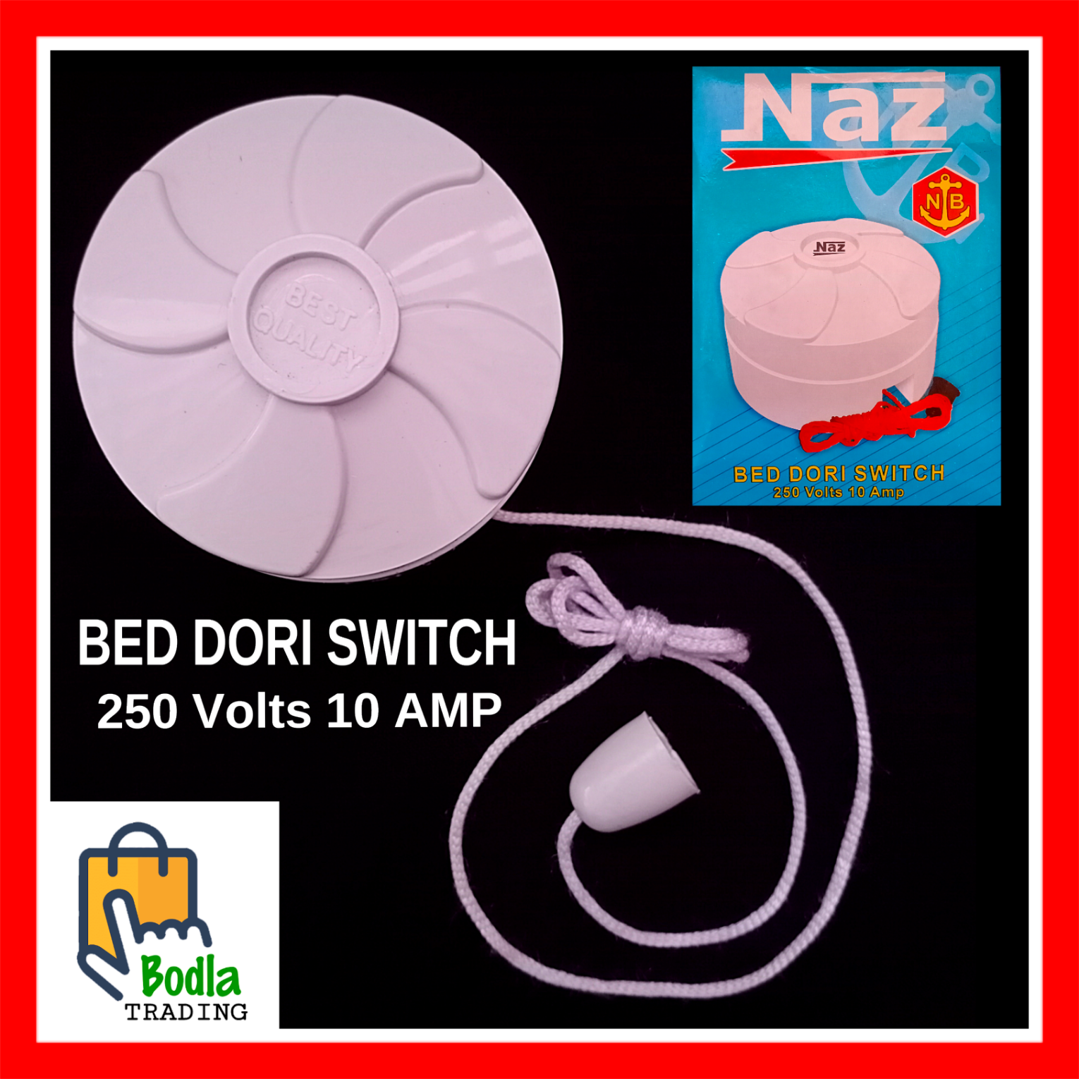 Bed Switch, Bed Dori Switch, Celling Light Pull Switch 250V 10 AMP ...
