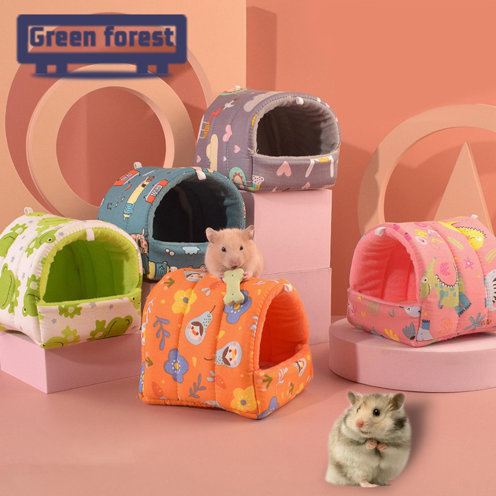 Green forest Hamster Cotton Nest Semi-closed Kangaroo Bear Pattern ...