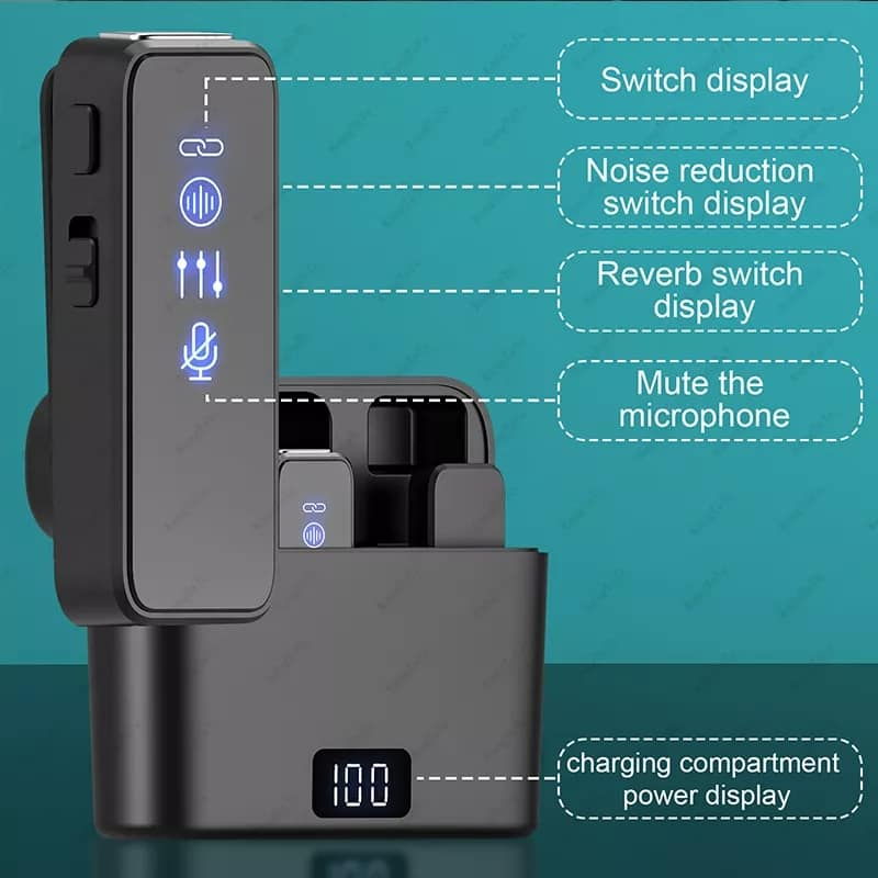 Amgras SoundMeta Ⅲ Active Noise Cancellation ANC Wireless Microphone ...
