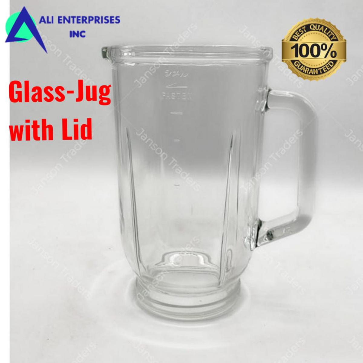 National Juicer Machine 1 Liter Glass Jug with Lid - Heavy Weight Glass ...