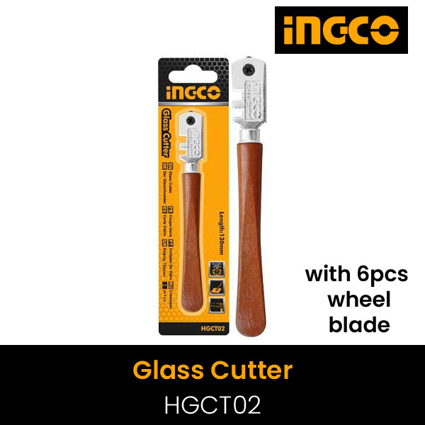INGCO Glass Cutter 5" wooden handle with 6pcs blades | Daraz.pk