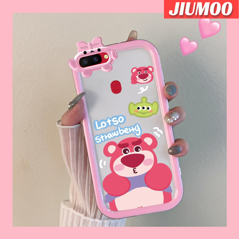 JIUMOO For OPPO R15 Case Cartoon Strawberry Bear Lotso Shockproof ...