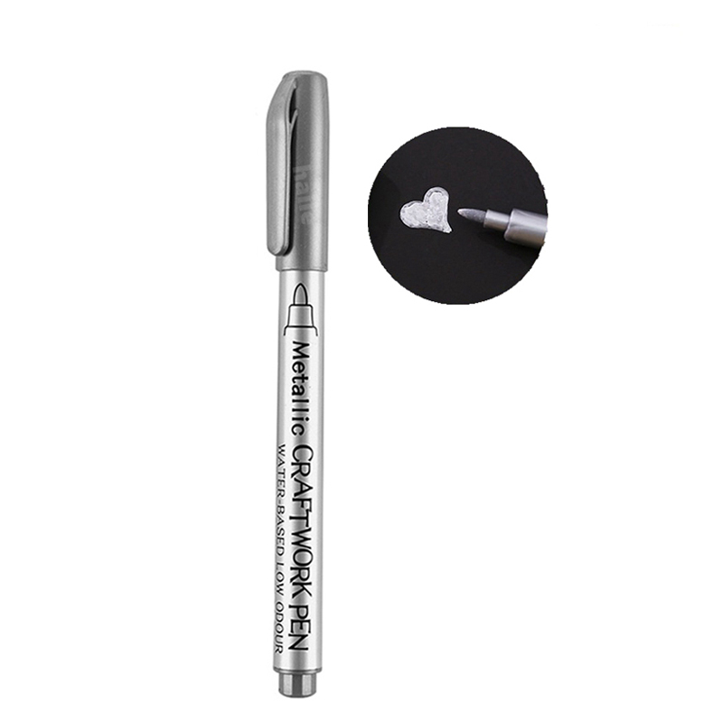 2024 Haile Liquid Mirror Marker Silver Markers Pen DIY Reflective Paint ...