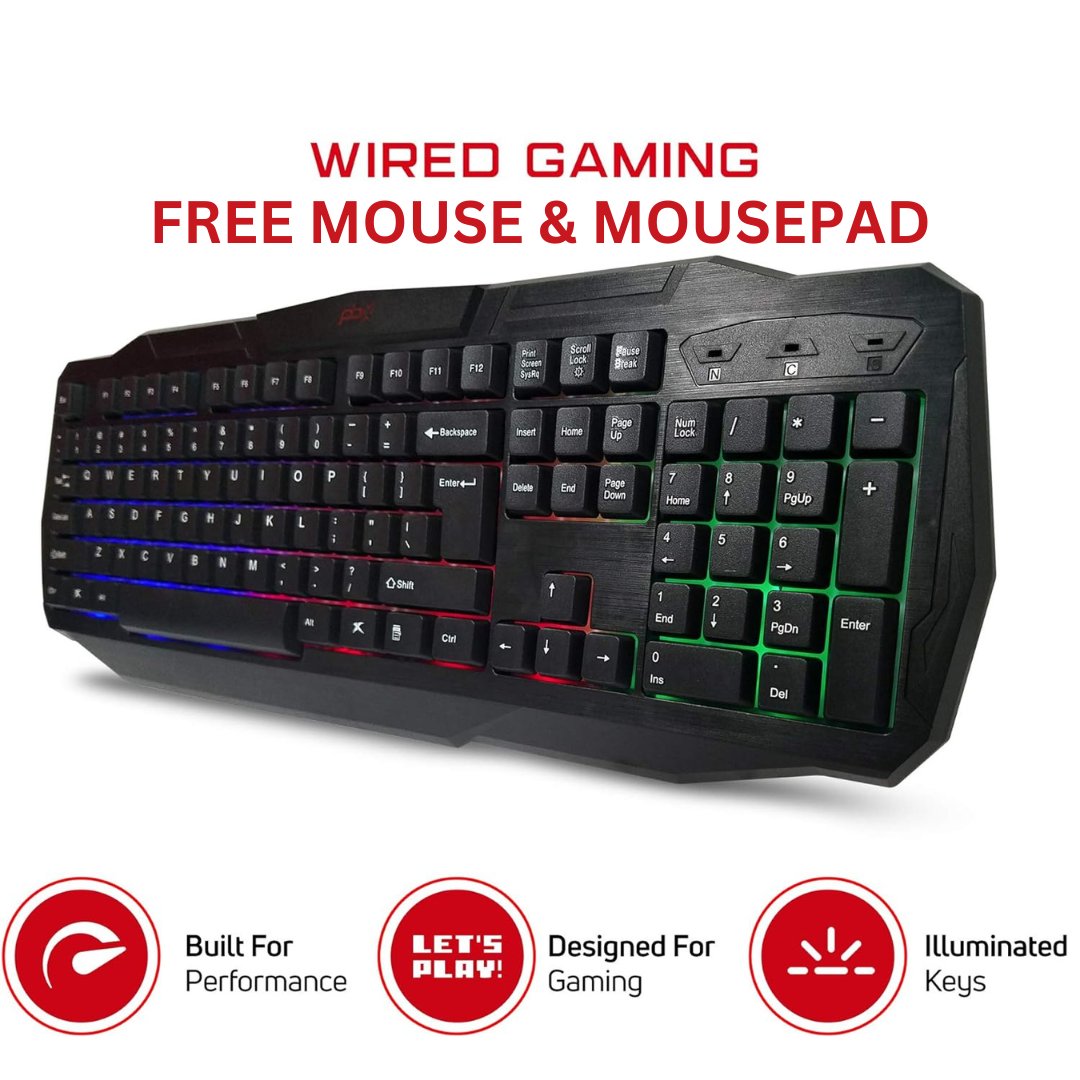 Gaming Keyboard & Mouse RGB Keyboard & RGB Mouse Wired Combo Pack Semi ...