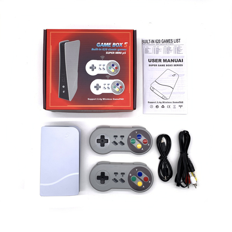 Retro Video Super Mini P5 Game Console 8 Bit Game Box 5 With 620 ...