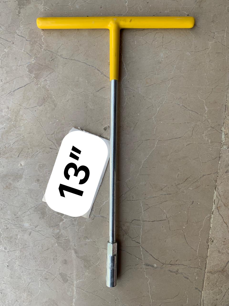 Hex Socket Hole Rubber Coated T Bar Wrench Spanner – Yellow 13mm | Size ...