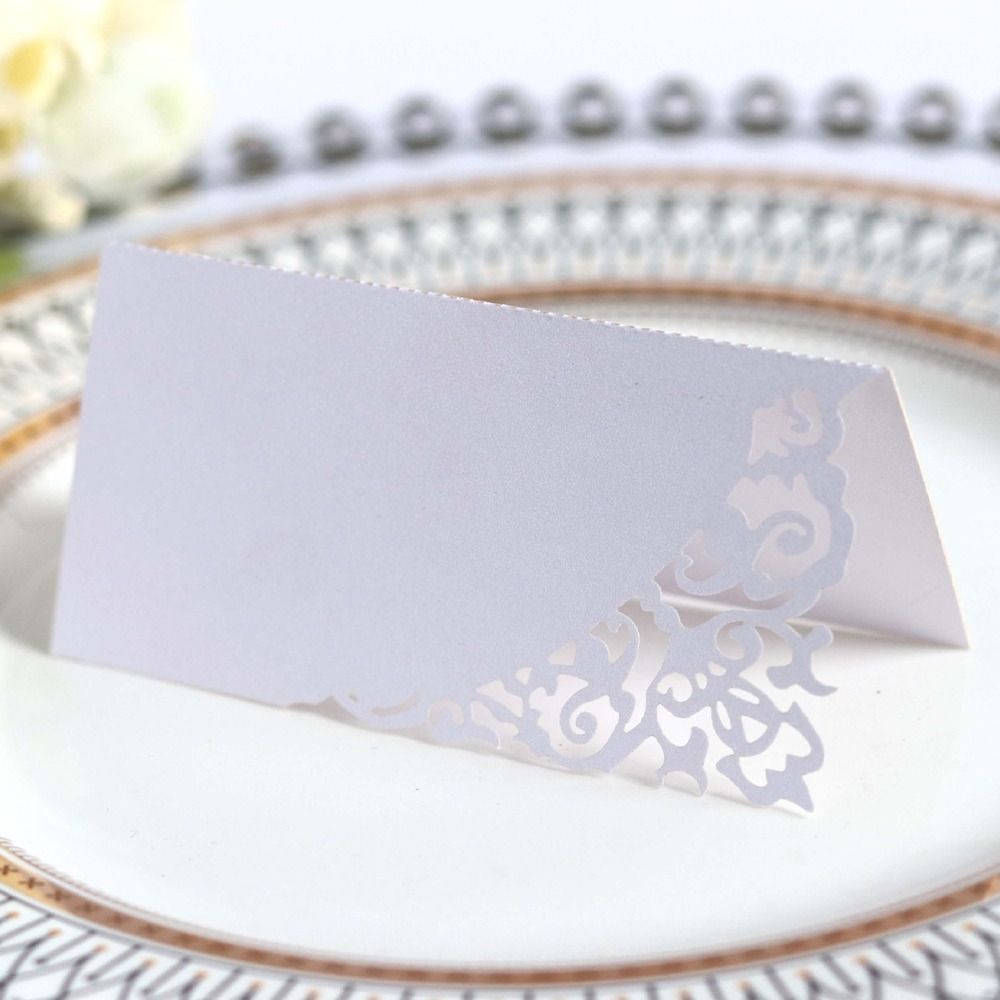 10pcs Reception Table Cards Laser Cut Wedding Table Place Cards Paper ...