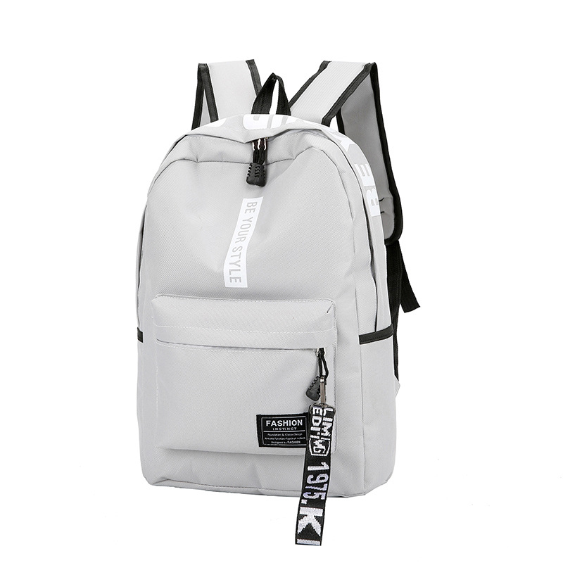 Backpack Canvas Large Capacity Fashion Letter Backpack Trendy Book Bag ...