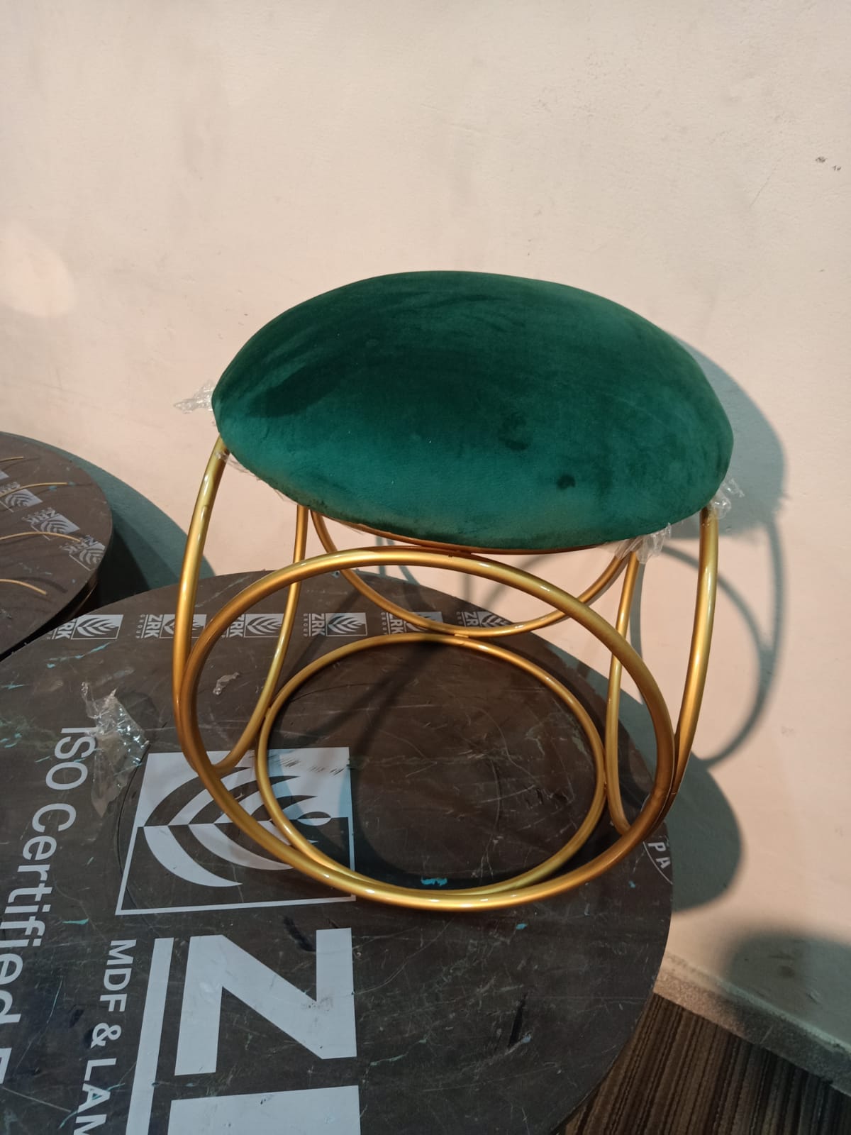 Ottoman Stool Stool For Living Room Metallic Side Table Stool Ottoman ...