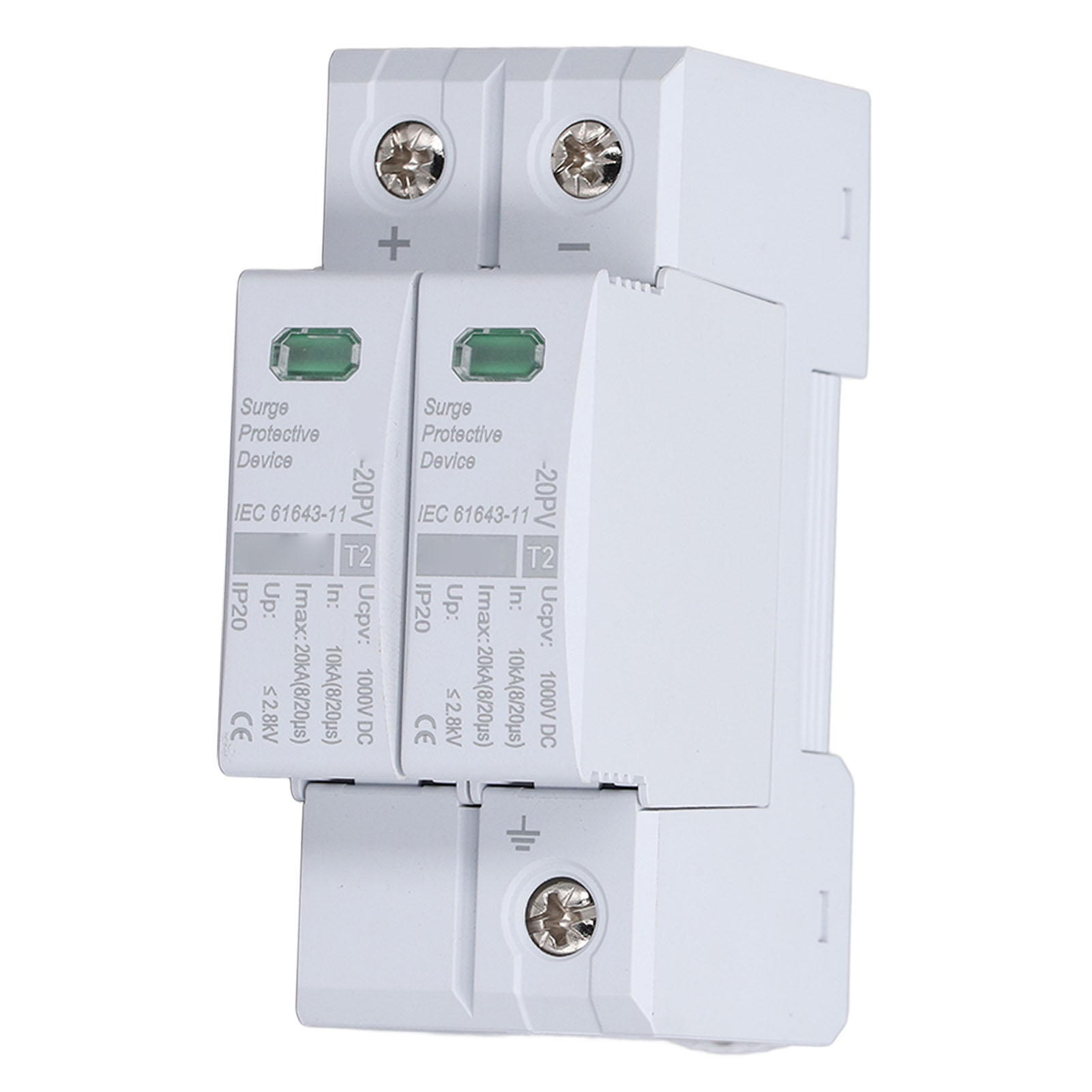 DC Solar PV Protector 2P 10 To 20KA Photovoltaic Protective Device ...