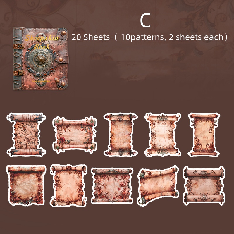 Panda Online 20PCS A Sheepskin Book Series Stickers Journal Diary ...