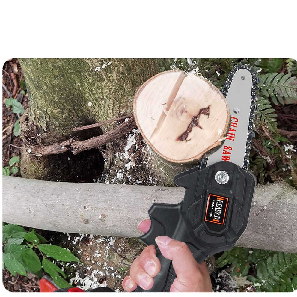 6" Cordless Rechargeable Electric Chainsaw Wood Mini Cutter 550W One ...